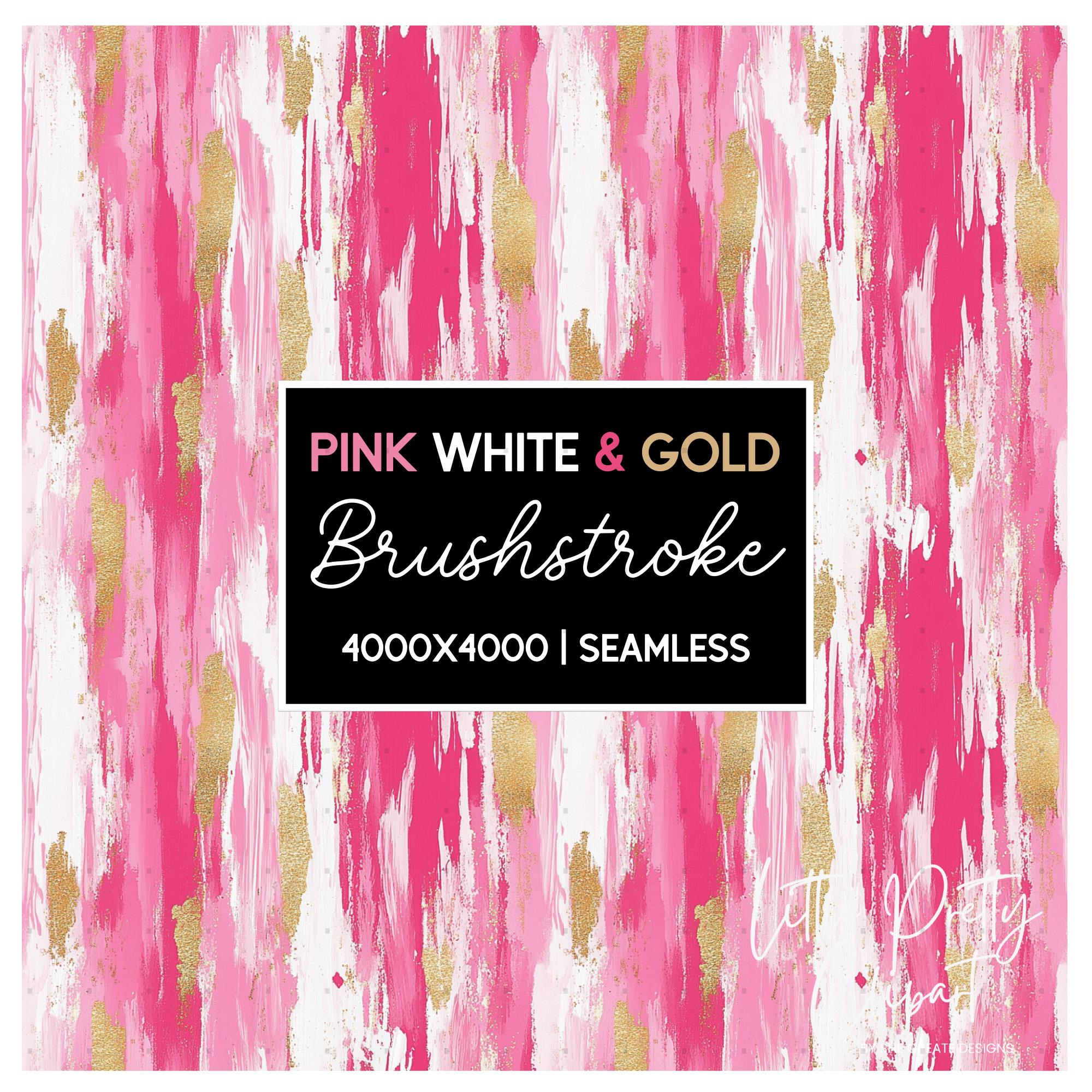 Pink and Gold Brushstroke Seamless Pattern Design PNG | Brushstroke ...