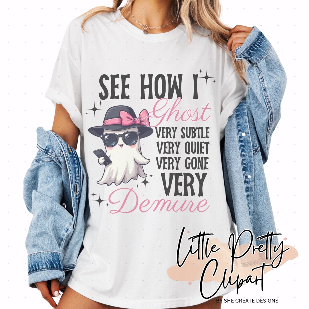 Ghost Demure Design Vey Demure Cutesy Very Mindful - Etsy