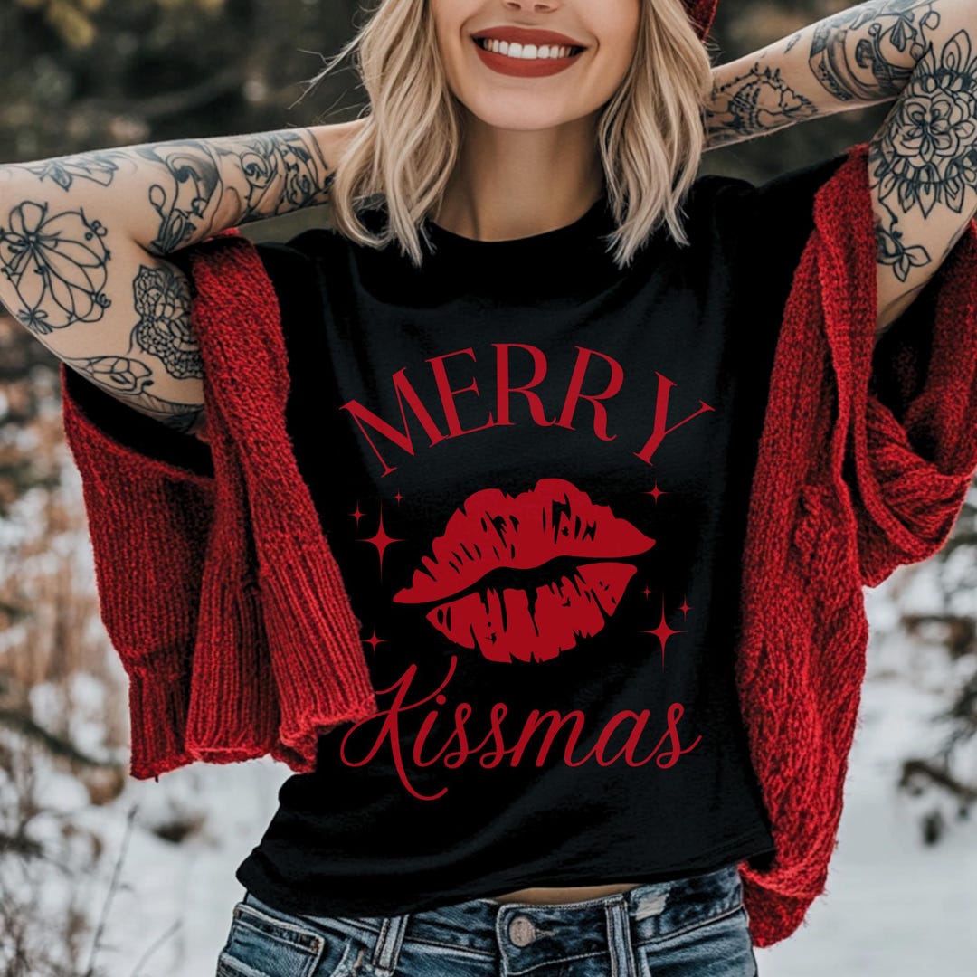 Merry Kissmas Design PNG | Kissmas PNG | Merry Christmas PNG |red ...