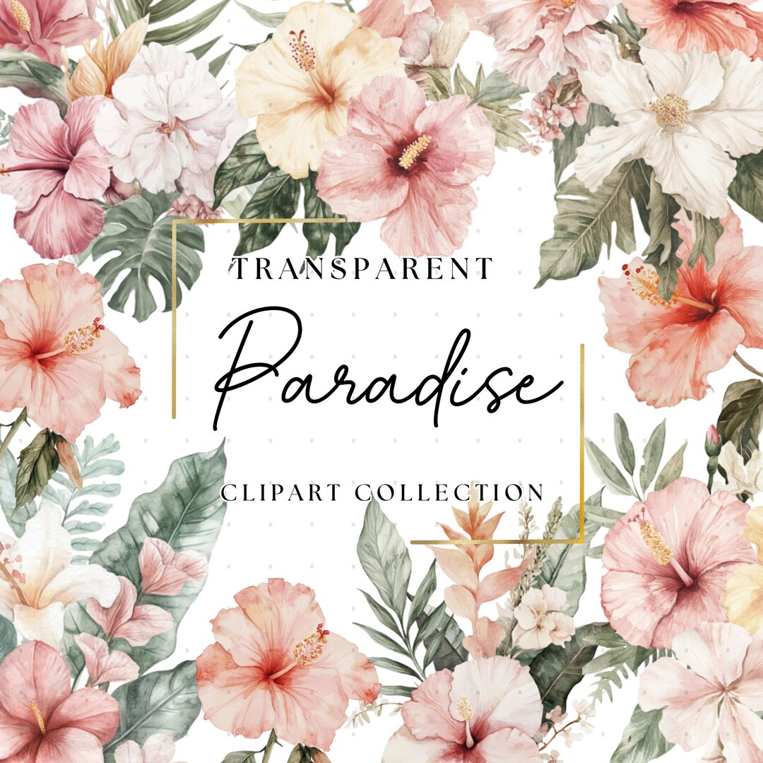 Hawaiian Island Clipart Design Pngs | Hibiscus Flower | Summer Clipart ...