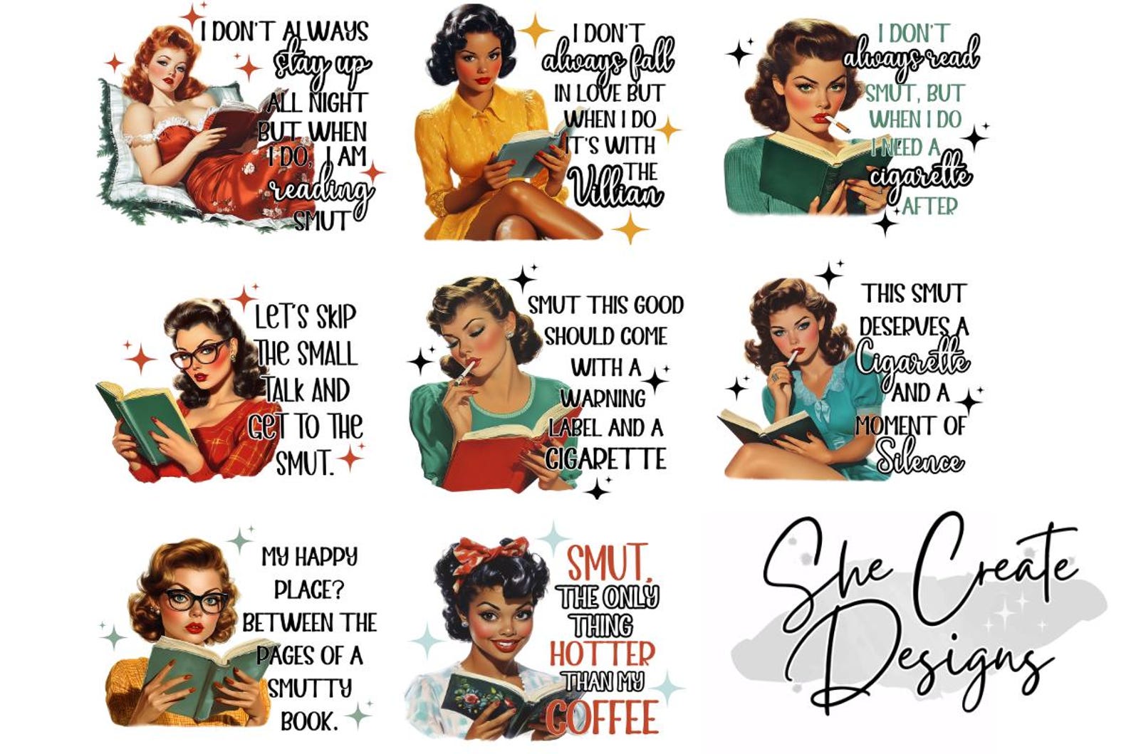Spicy Book Quotes | Smut Book PNG | Book Lover - Etsy