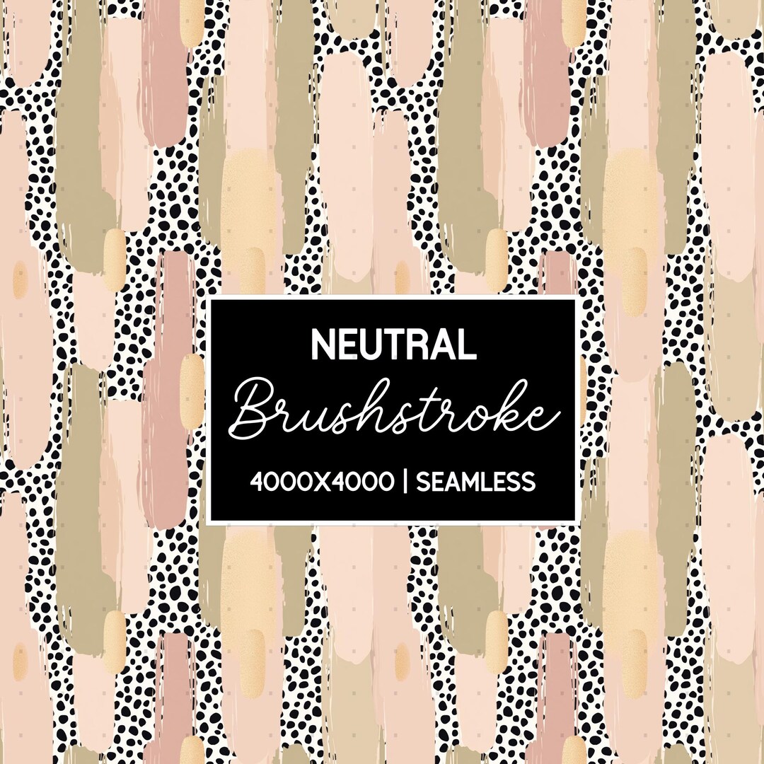 Neutral Brushstroke Seamless Pattern Design PNG | Brushstroke Paper ...