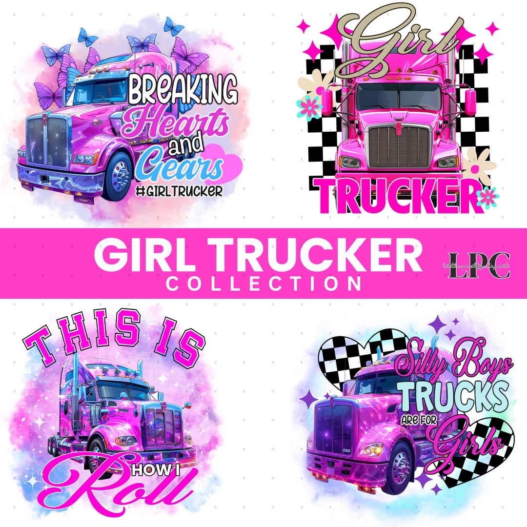 Girl Trucker Collection | Trucker Girl | Semi Trailer Truck - Etsy