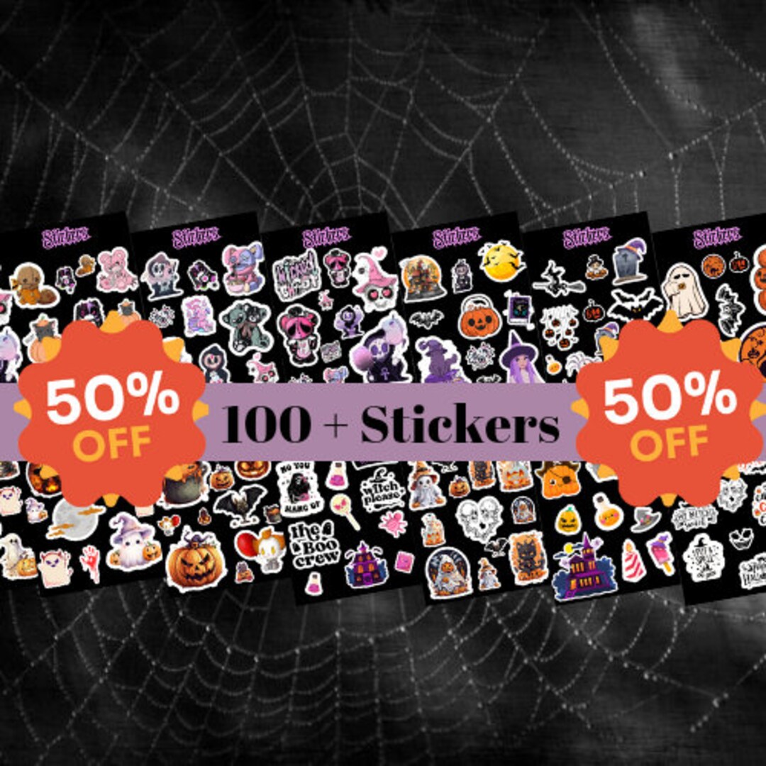 Halloween Stickers Pack Printable Stickers Bundle for Print - Etsy