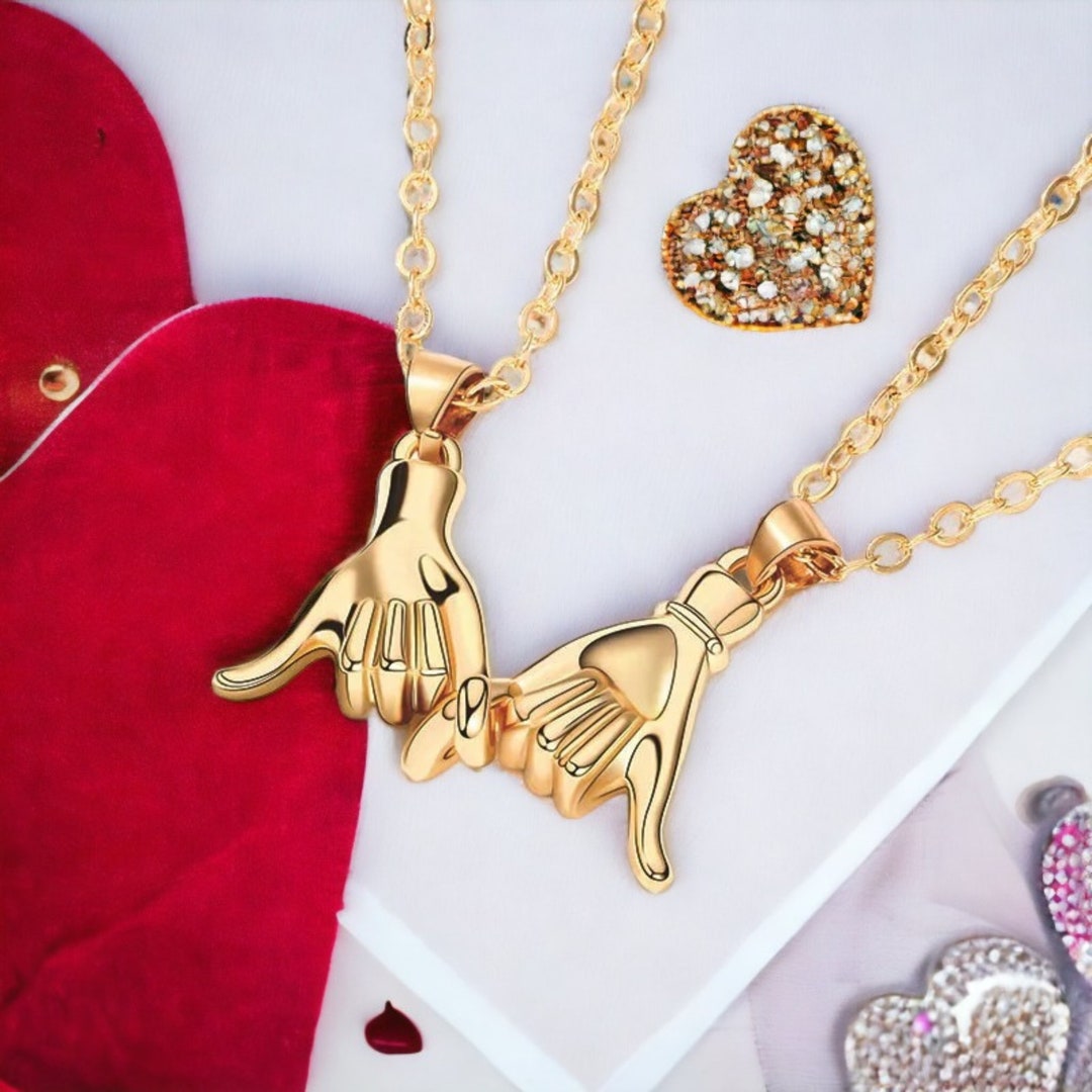 Pinky Promise Necklace Handmade Couple Love Necklace - Etsy