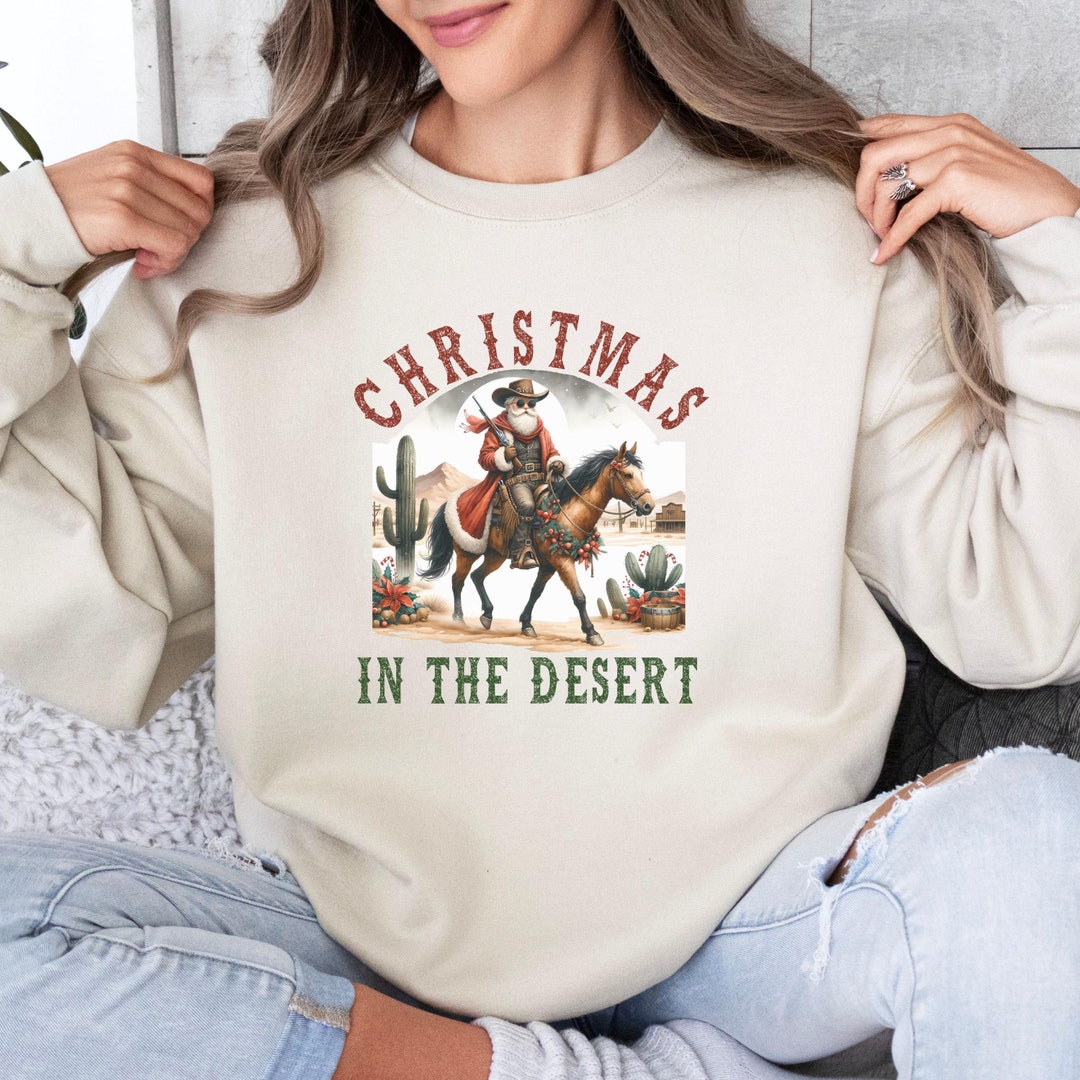 Cowboy Christmas Shirt, Desert Christmas Shirt, Christmas Tshirt ...