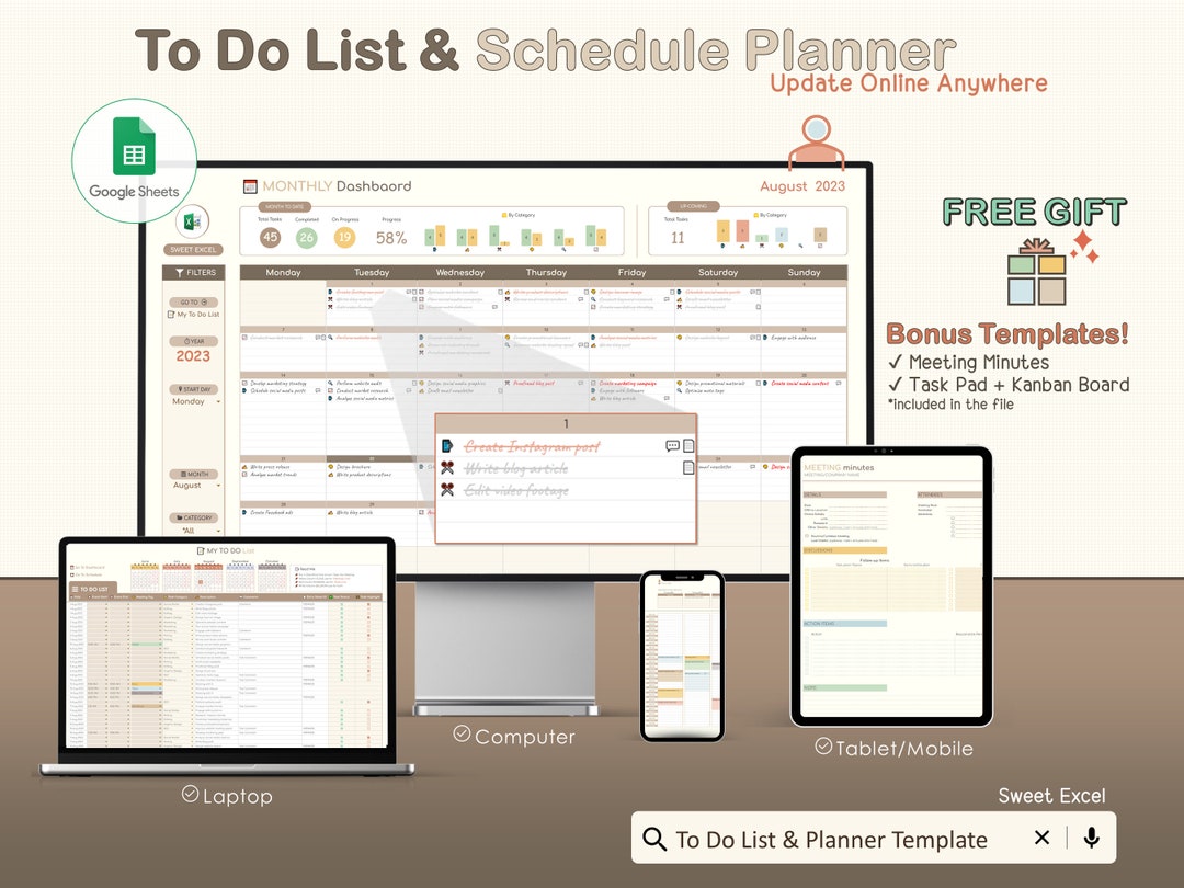 PREMIUM to Do List Template - Etsy
