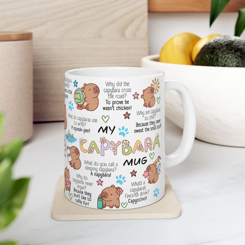 Capybara Jokes Mug, Laugh-out-loud Coffee Cup, Funny Capybara Gift ...