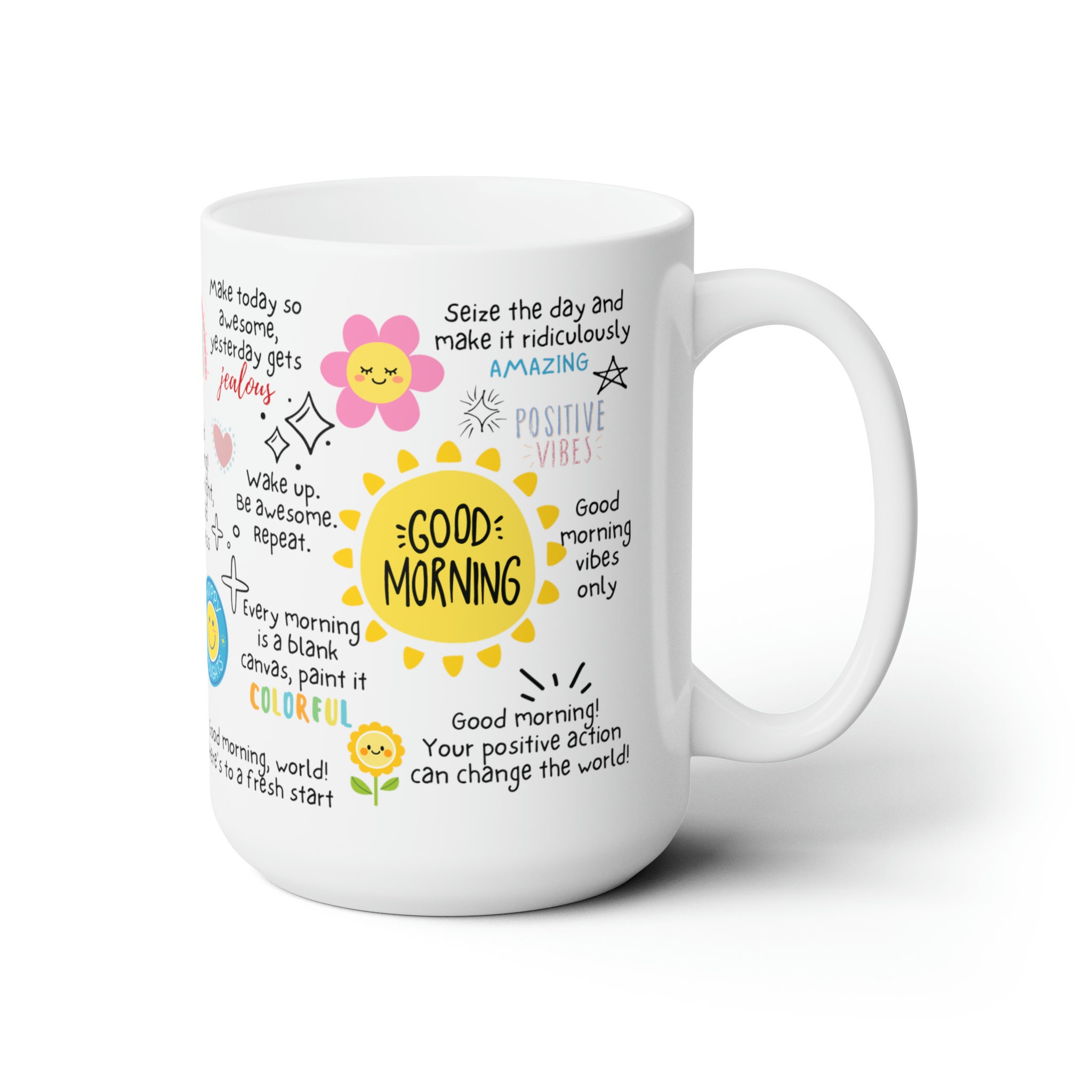 Affirmations Mug, Good Morning Mug, Good Morning Affirmations Mug, Self ...