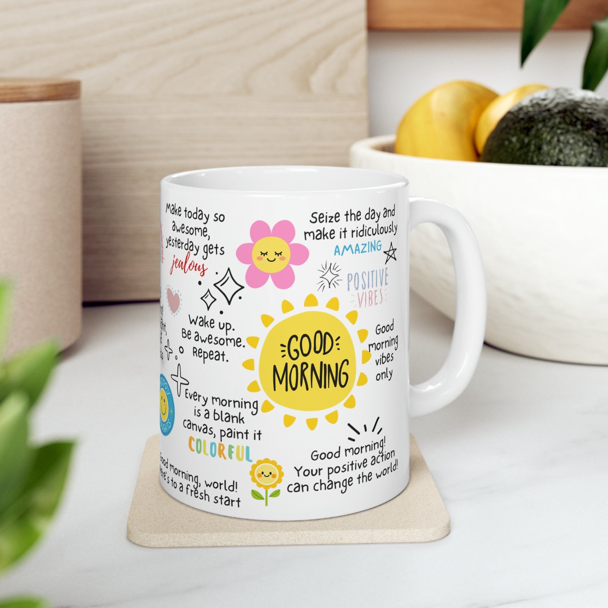 Affirmations Mug, Good Morning Mug, Good Morning Affirmations Mug, Self ...
