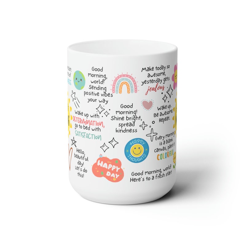 Affirmations Mug, Good Morning Mug, Good Morning Affirmations Mug, Self ...