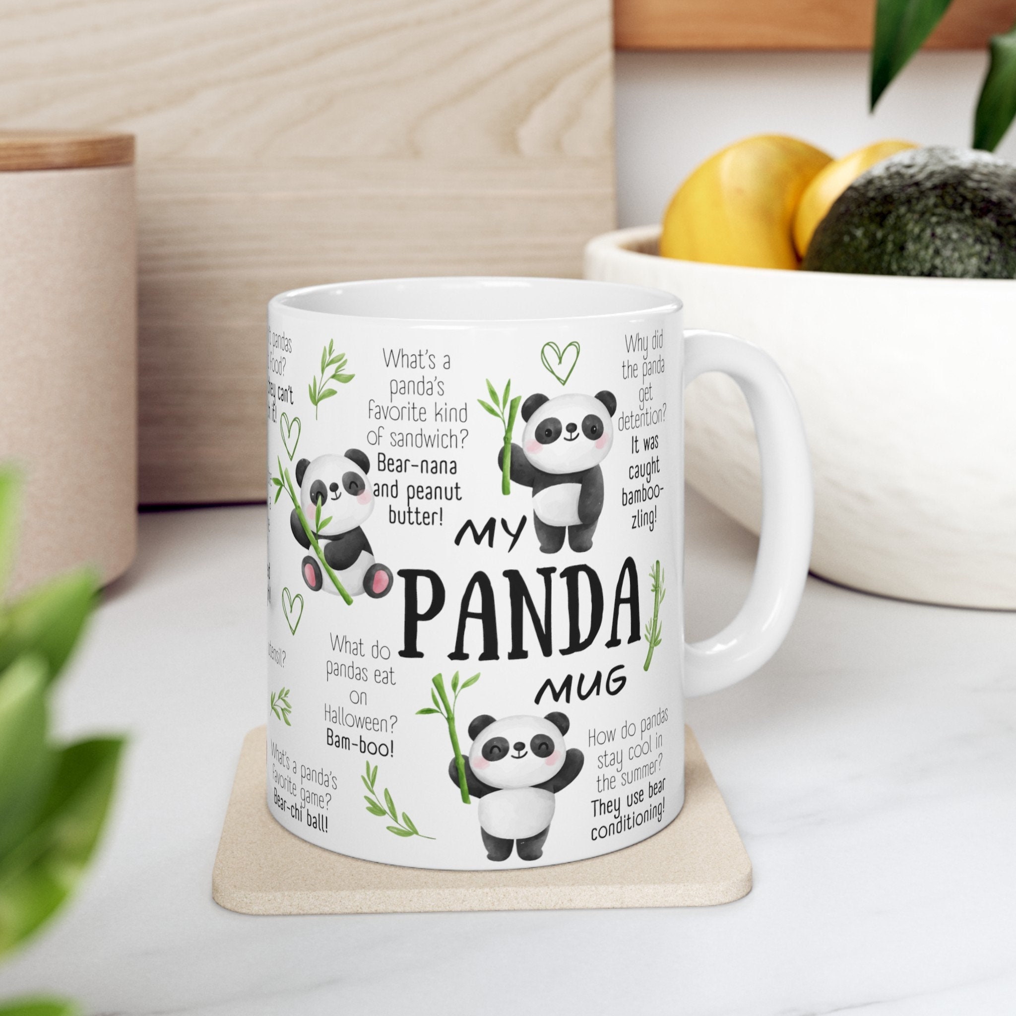 Panda Ceramic Mug, Cute Panda Gift, Cute Panda Mug, Funny Panda Jokes ...