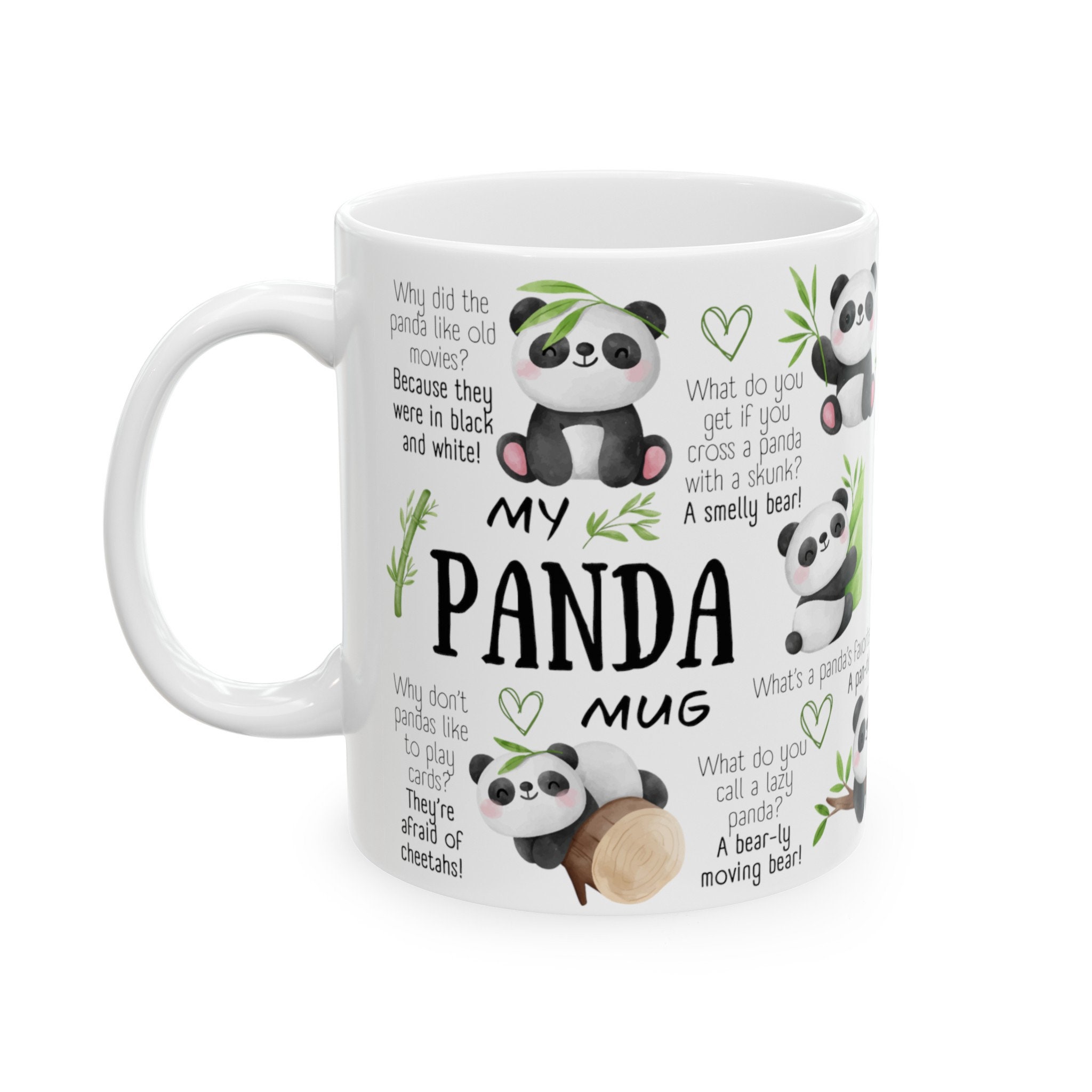 Panda Ceramic Mug, Cute Panda Gift, Cute Panda Mug, Funny Panda Jokes ...