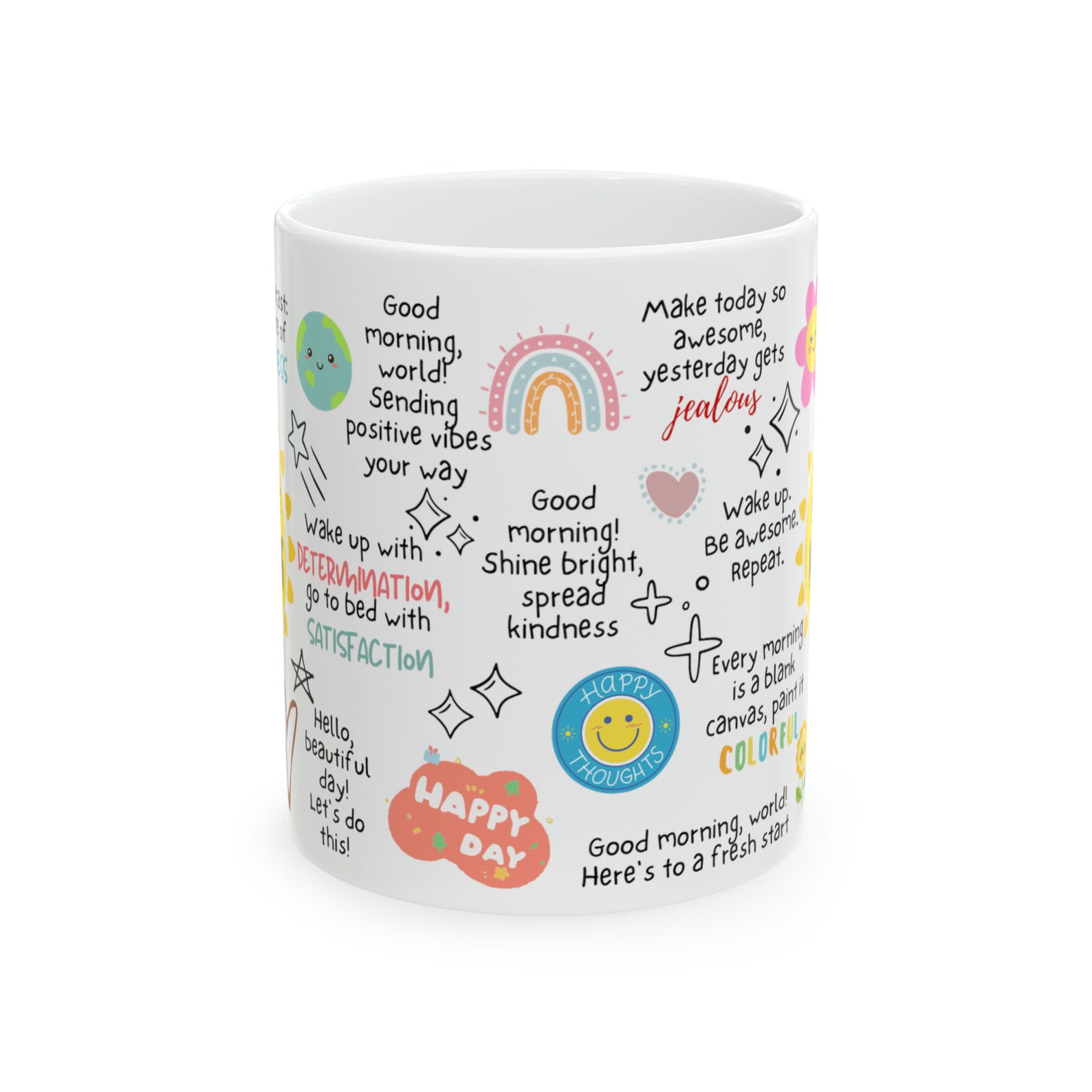 Affirmations Mug, Good Morning Mug, Good Morning Affirmations Mug, Self ...