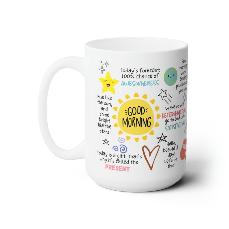 Affirmations Mug, Good Morning Mug, Good Morning Affirmations Mug, Self ...
