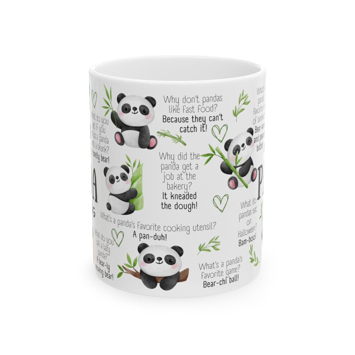 Panda Ceramic Mug, Cute Panda Gift, Cute Panda Mug, Funny Panda Jokes ...