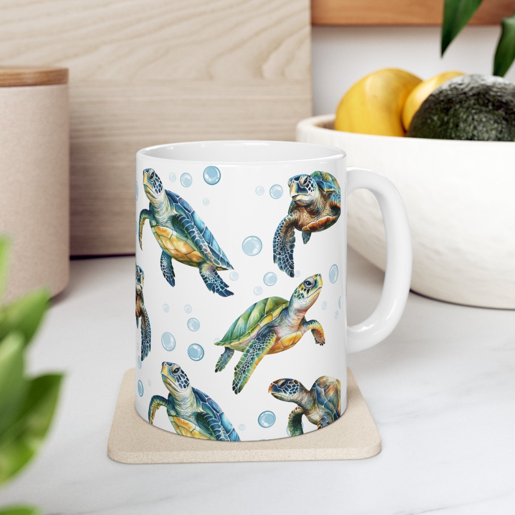 Sea Turtle Ceramic Mug, Sea Turtle Gift, This Girl Loves Sea Turtles ...