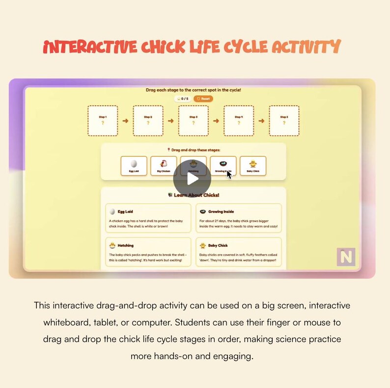 Adopt a Chick Classroom Craft | Spring Life Cycle Writing Activities (B ...