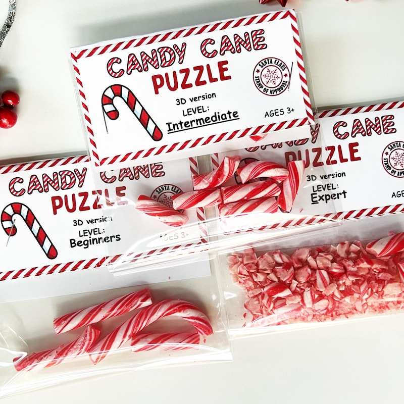 Candy Cane Puzzle - Etsy