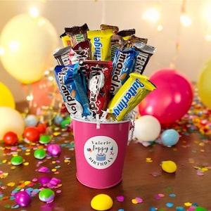 Personalized Birthday Gift • Pre Filled Birthday Basket • Candy Basket ...