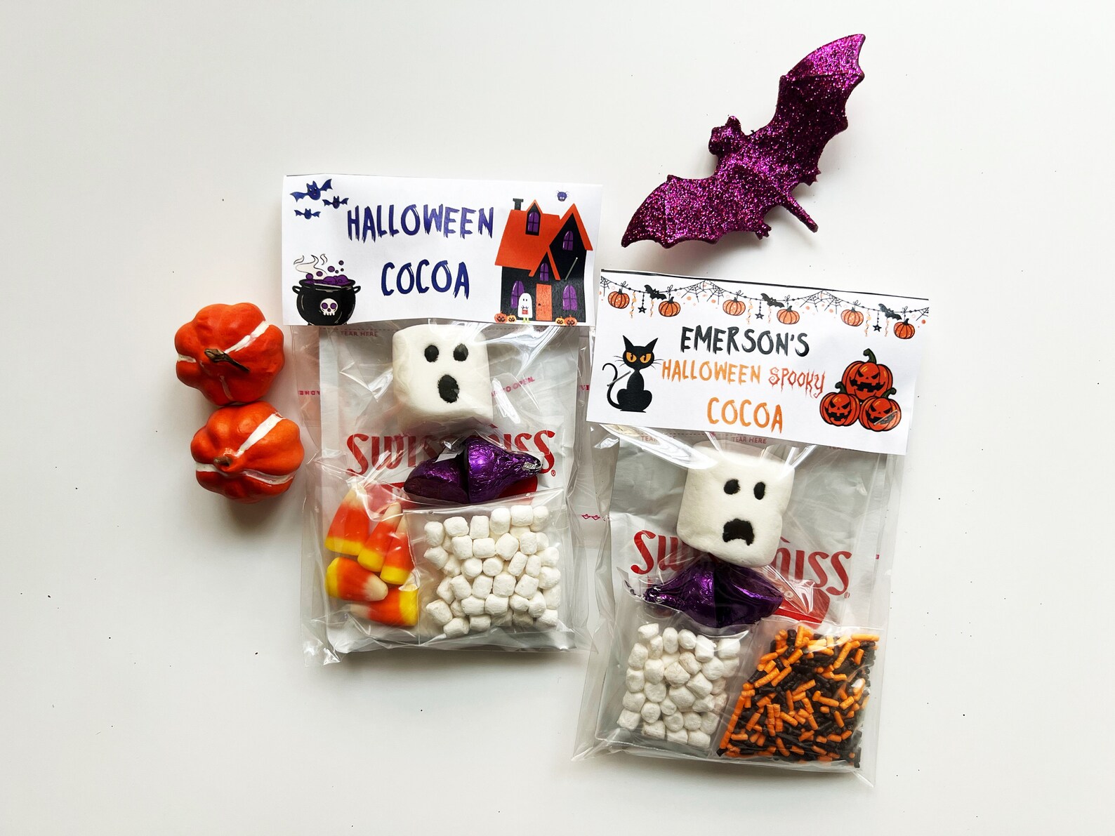 Personalized Halloween Hot Chocolate Favor • Halloween Hot Cocoa Kit ...