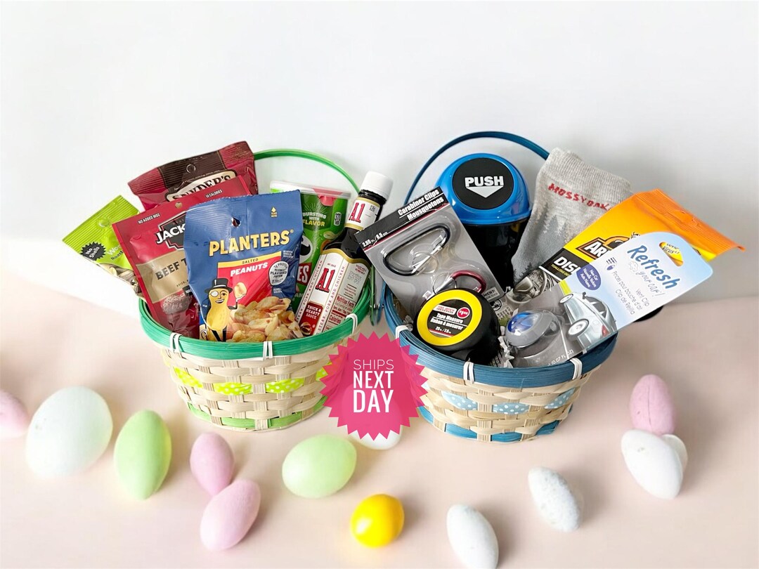 Easter Gift Basket • Pre Filled Easter Basket for Dad • Teen Boy Easter ...
