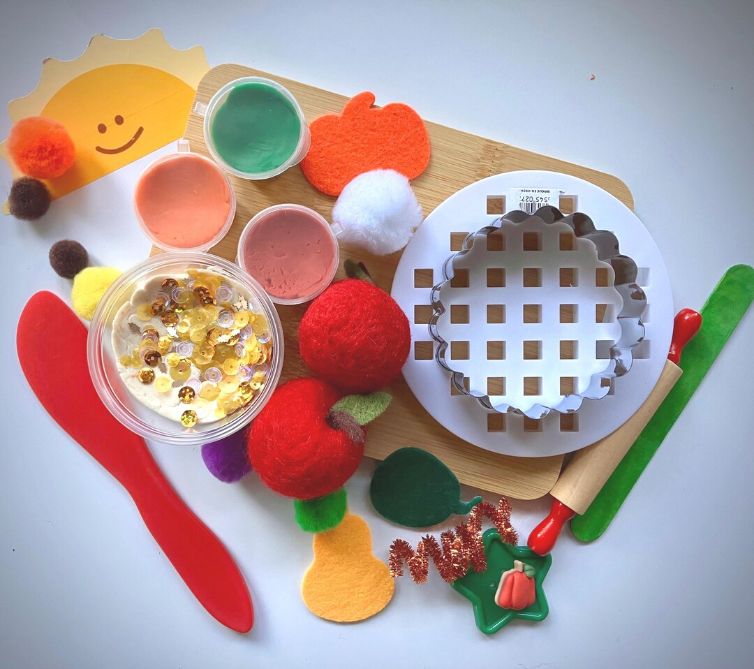 Harvest Pie Play Dough & Sensory Kit Thanksgiving Sensory Play, Fall ...