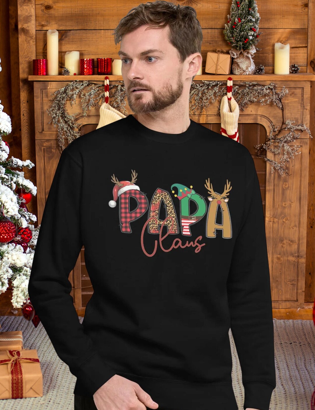 Papa Claus Sweatshirt/christmas Sweatshirts for Dad/father Gifts/custom ...