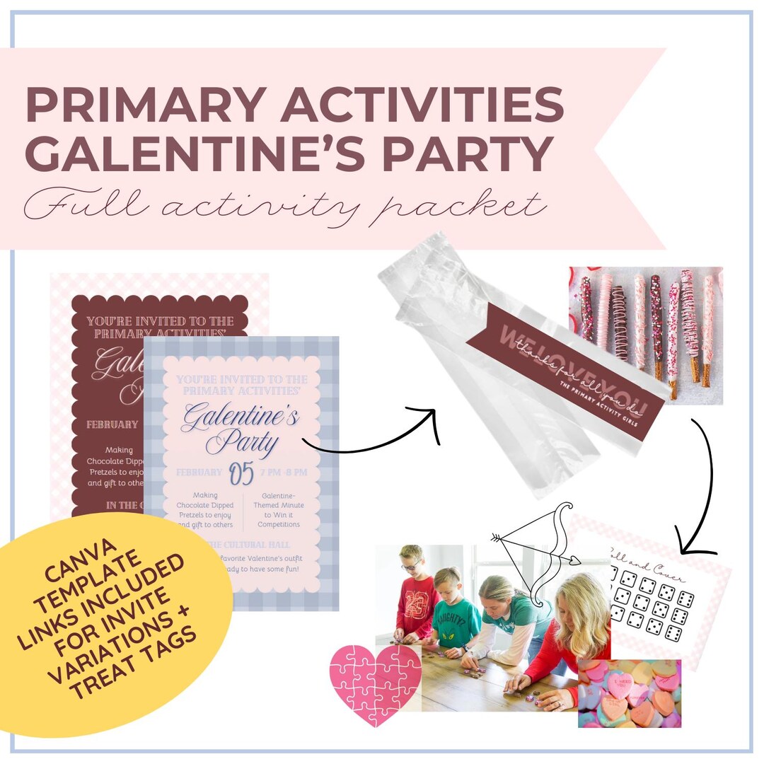 LDS Galentine's Party Packet: Primary Activities (PDF) - Etsy