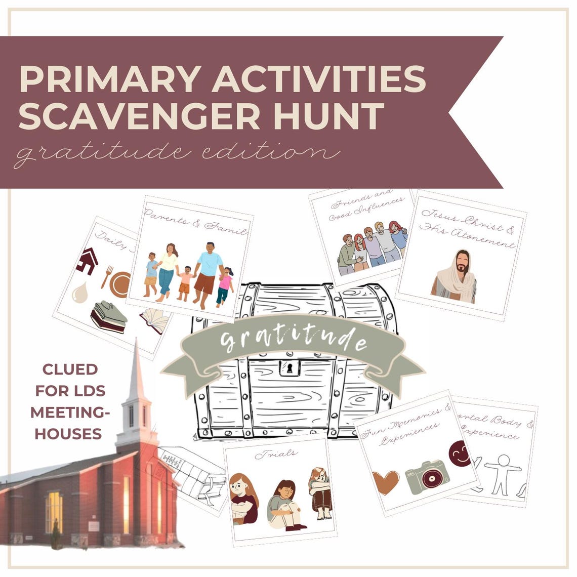 LDS Primary Activity, Scavenger Hunt Game for Children and Youth - Etsy