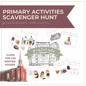 LDS Primary Activity, Scavenger Hunt Game for Children and Youth - Etsy