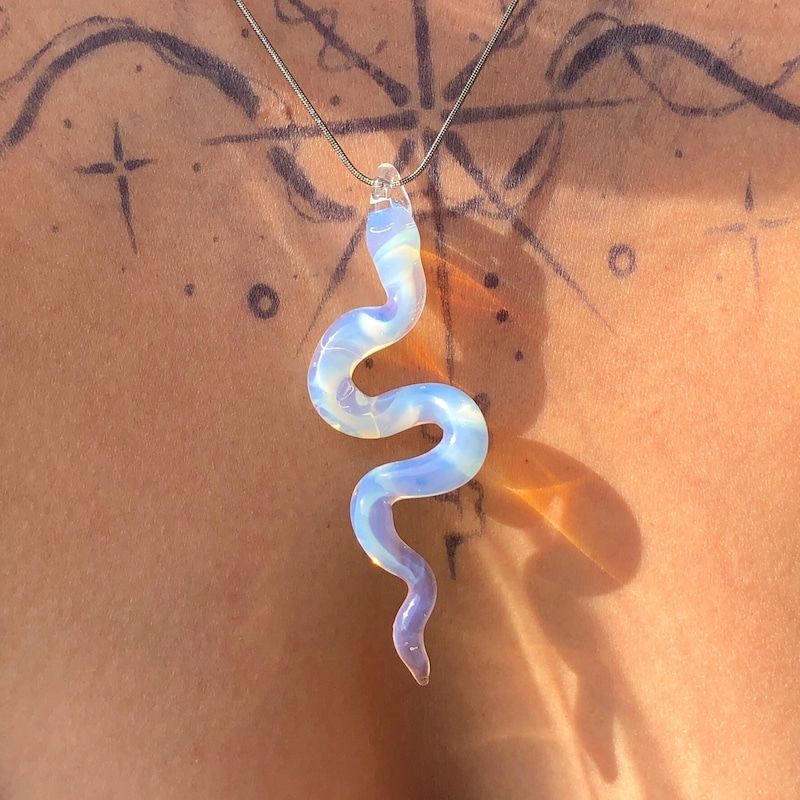 Serpent Glass Pendant - Etsy UK