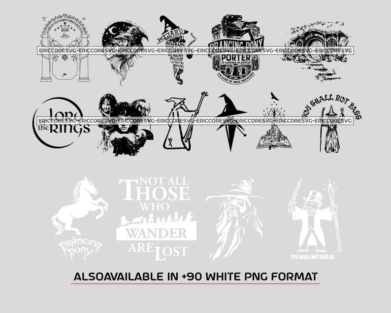 Lord of the Rings SVG, Gandalf Svg, Hobbit SVG, Lord of the Ring Cut ...