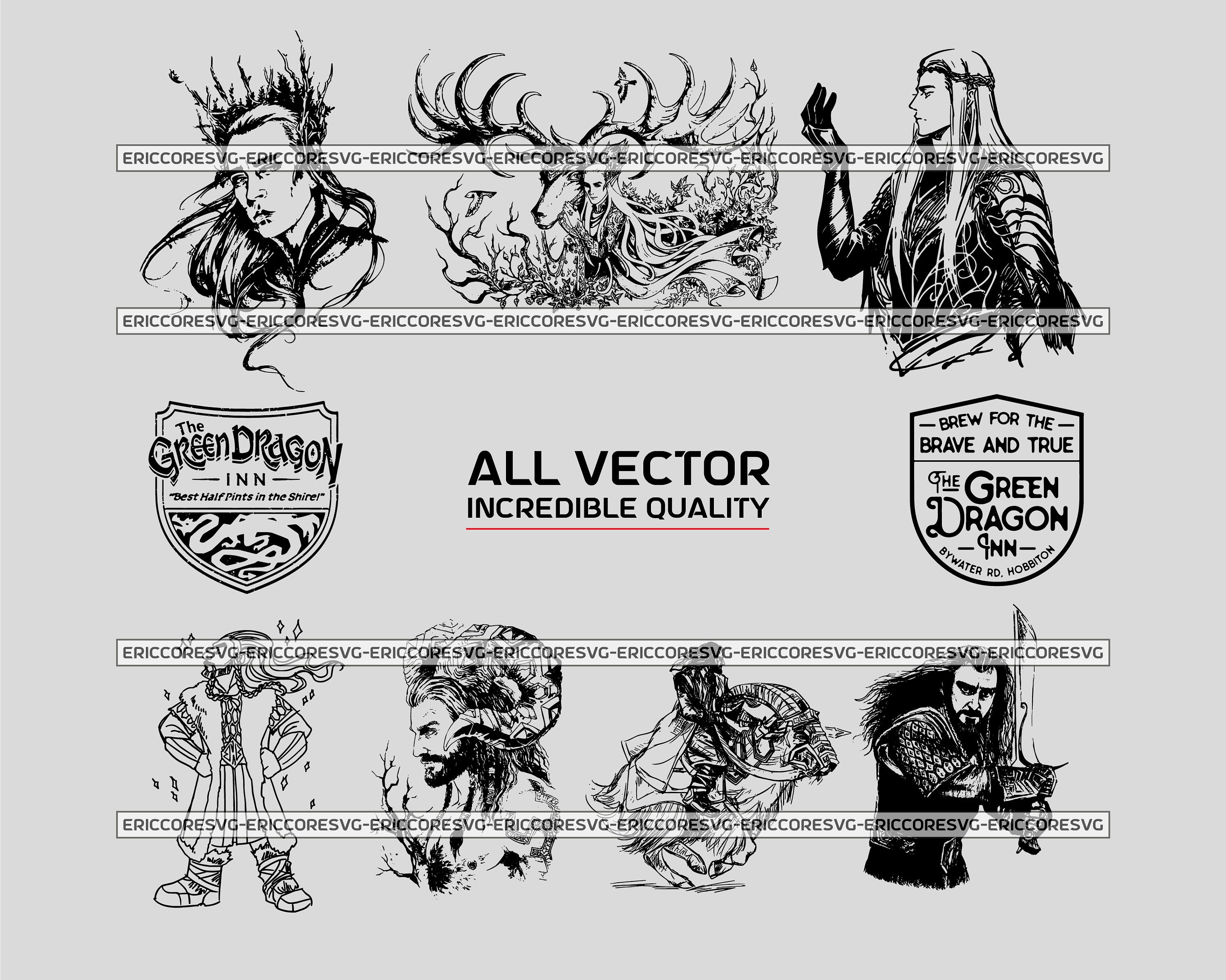 The Hobbit Artwork Svg, LOTR Art Svg, the Hobbit Bundle Svg Package ...