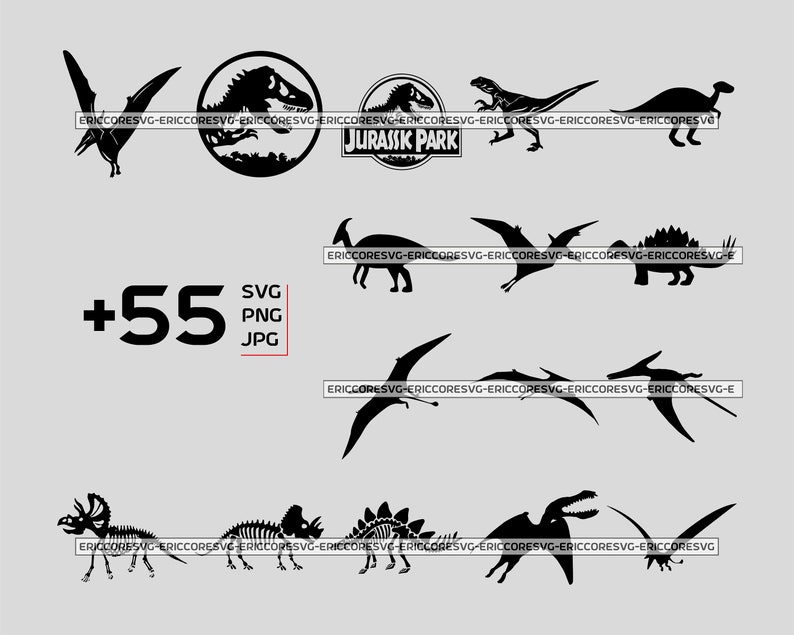Jurassic Park Svg Bundle Dinosaur Svg Files Jurassic Park Png Cut Files