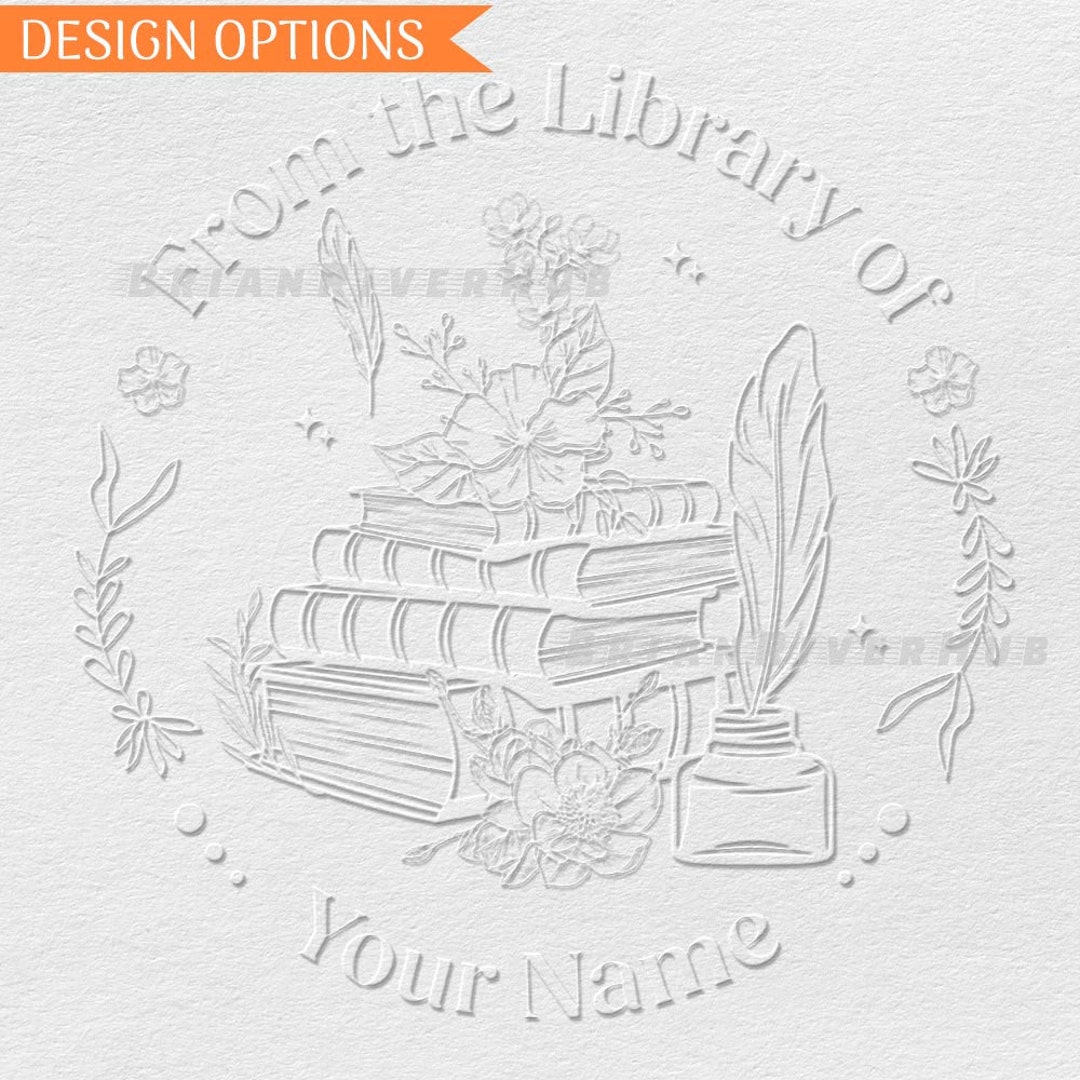 Magic Book Custom Embosser From the Library of Ex Libris Book - Etsy