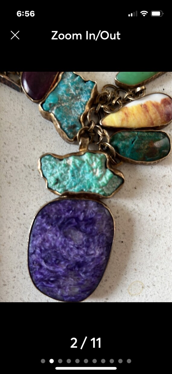 Vintage Designer Hillary Joy Couture Raw Gemstone Lab… - Gem