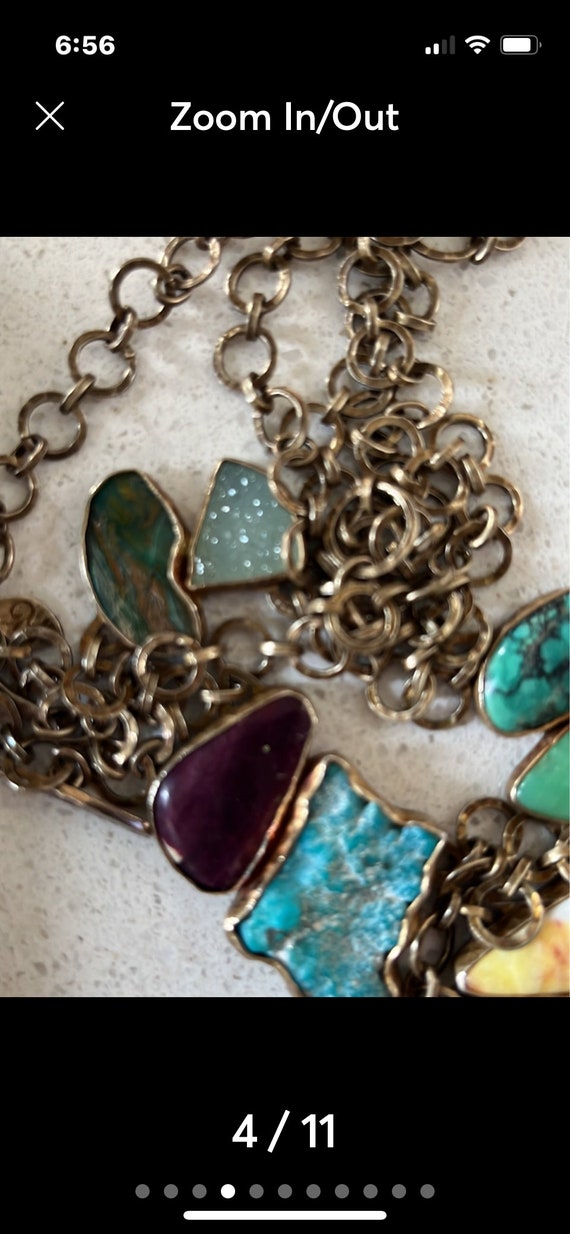 Vintage Designer Hillary Joy Couture Raw Gemstone Lab… - Gem