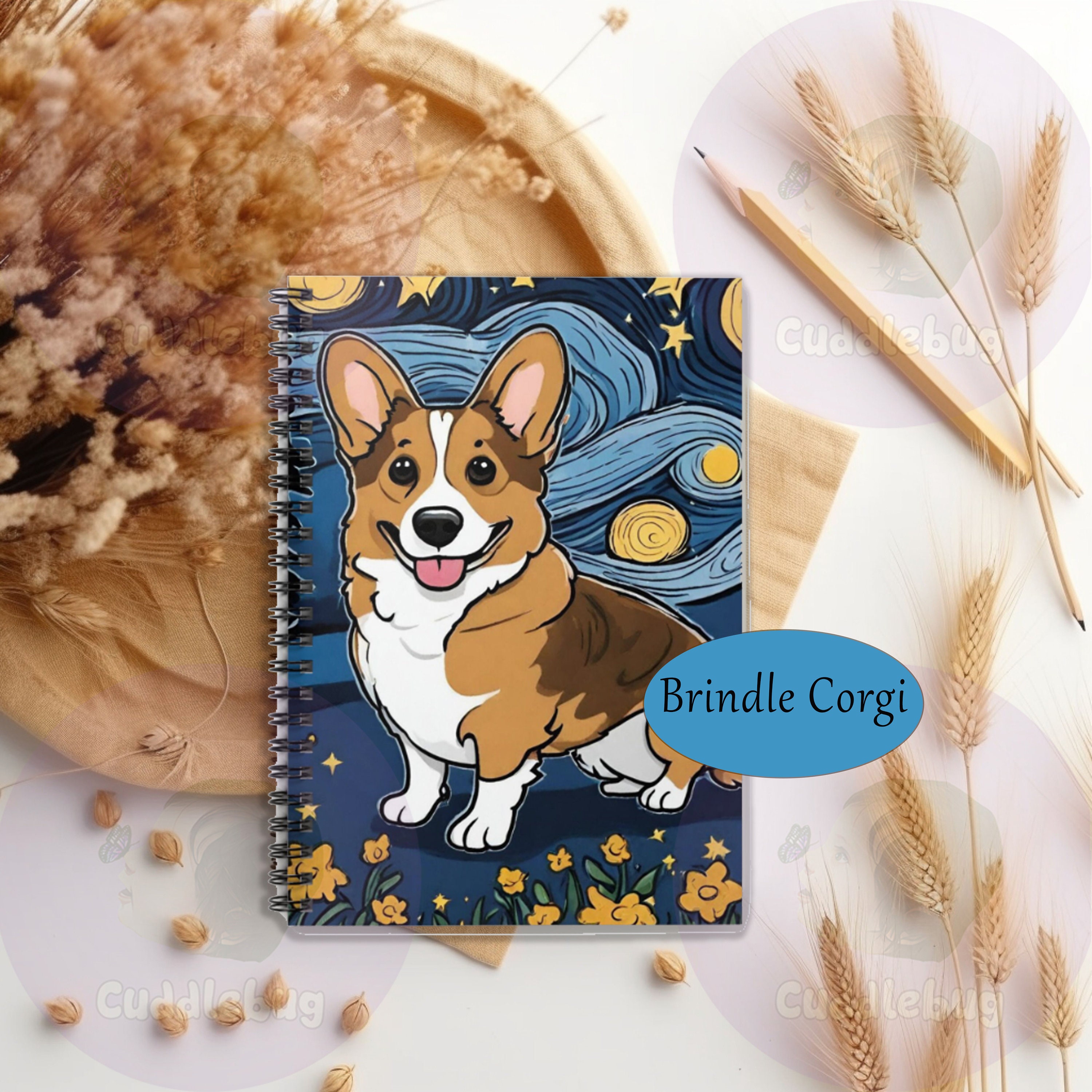 Starry Night Corgi Variations Notebook Corgi Notebook Corgi - Etsy