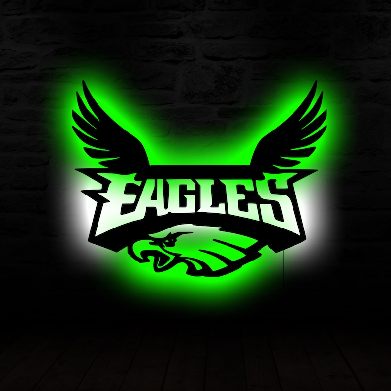 Philadelphia Eagles, Sign, Led Sign, Light Sign, Wall Decor, Mancave ...