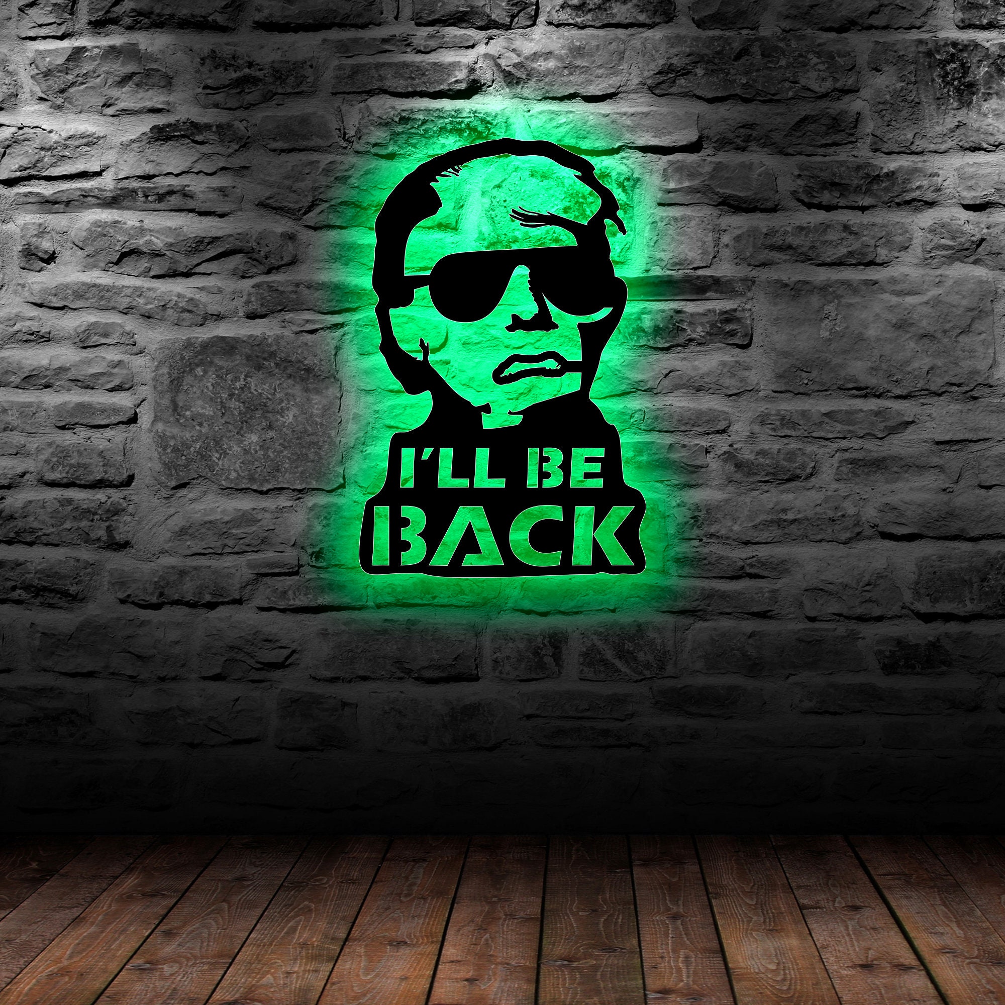 Donald Trump Metal I'LL BE BACK Wall Decor, Donald Trump Wall Decor ...