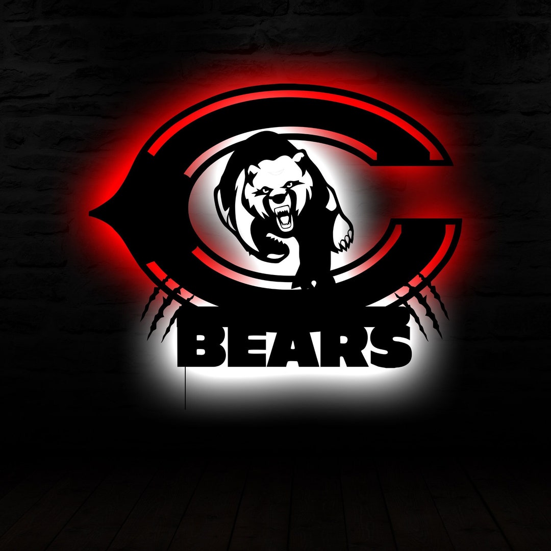 Chicago Bears Wall Led, National Football League, Desing Handmade, Wall ...