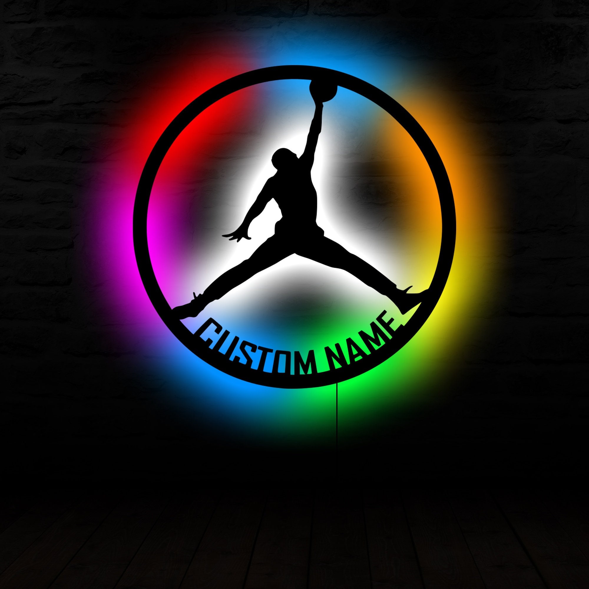 Michael Jordan Jumpman Led Wall Sign, RGB Wall Led Decor, NBA Legend ...