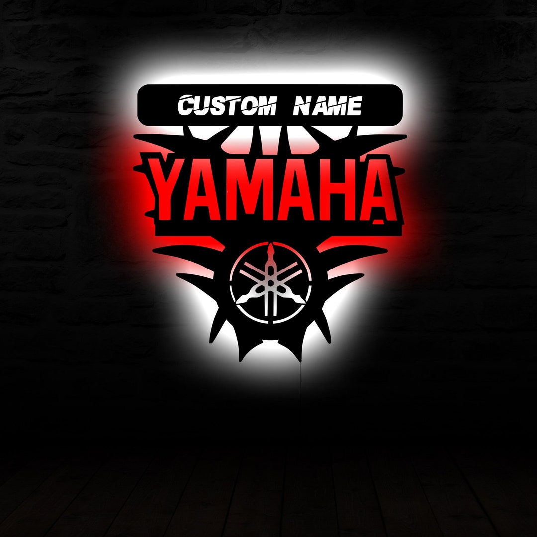 Yamaha Personalized Lighted Wall Decor Sign,yamaha Wall Art,motorcycles ...