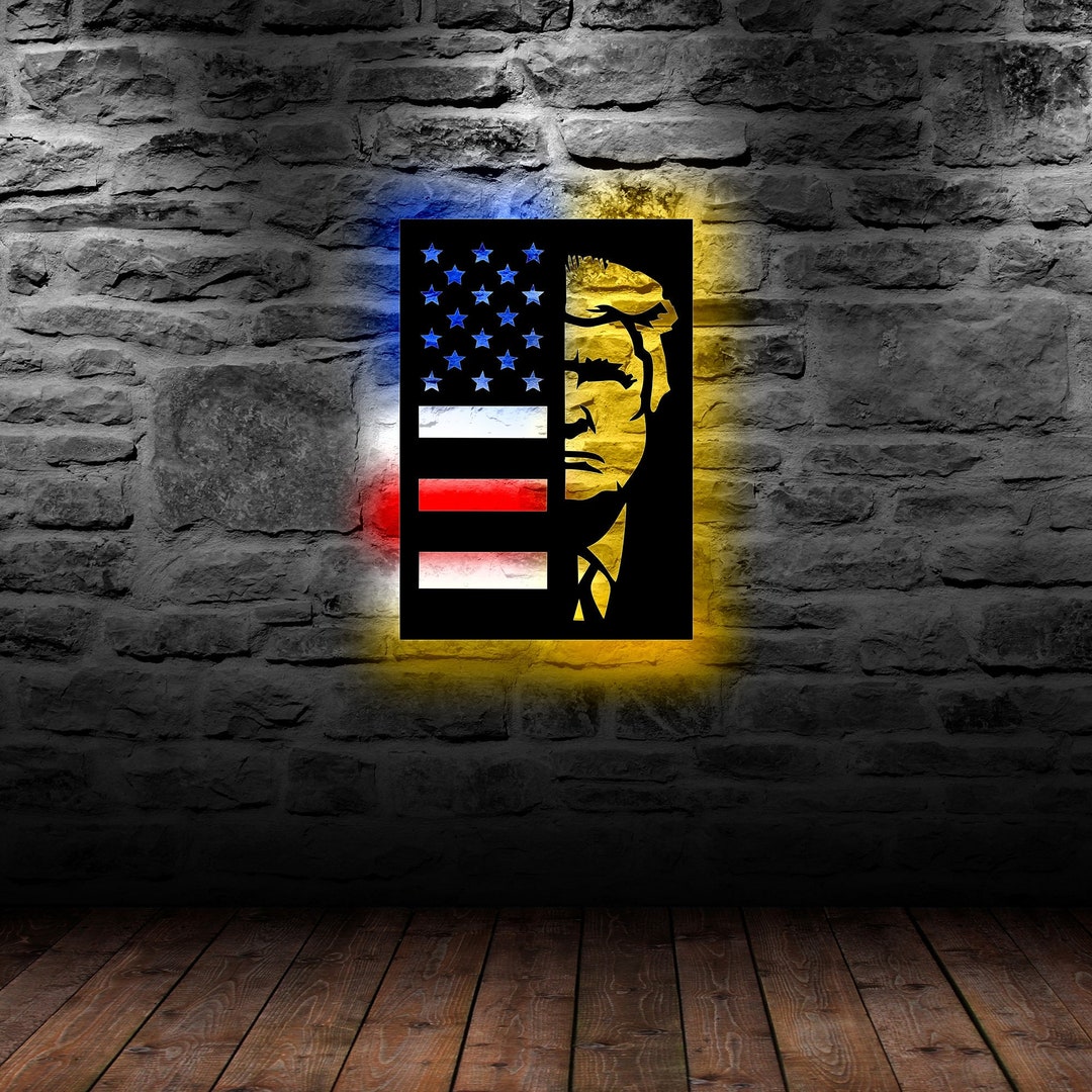 Donald Trump Metal , Wall Decor, Donald Trump Wall Decor, Rainbow,2024 ...