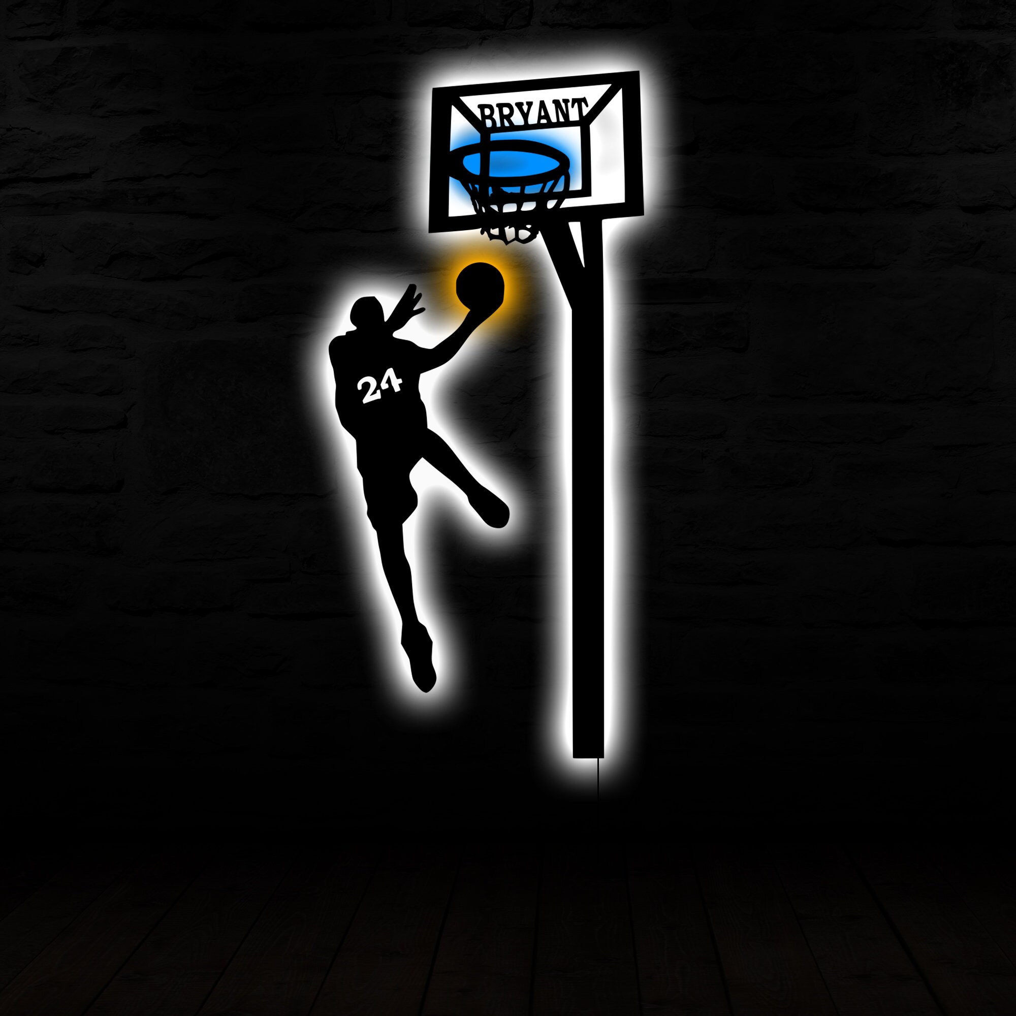 Kobe Bryant Wall Sign, Kobe Bryant Led Light, Kobe Bryant Wall Art ...