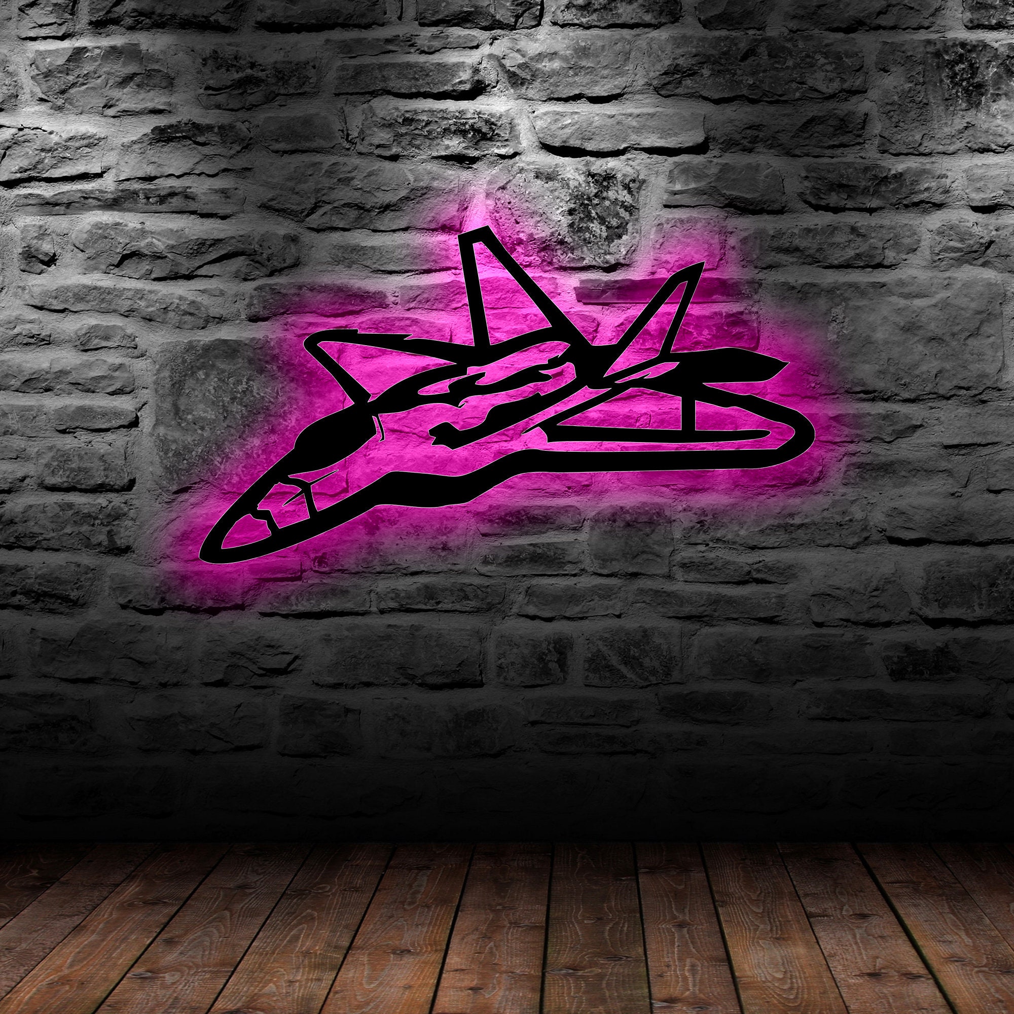 Raptor F-22 RGB Wall Decor, Raptor Fighter Plane, Raptor Wall Decor - Etsy