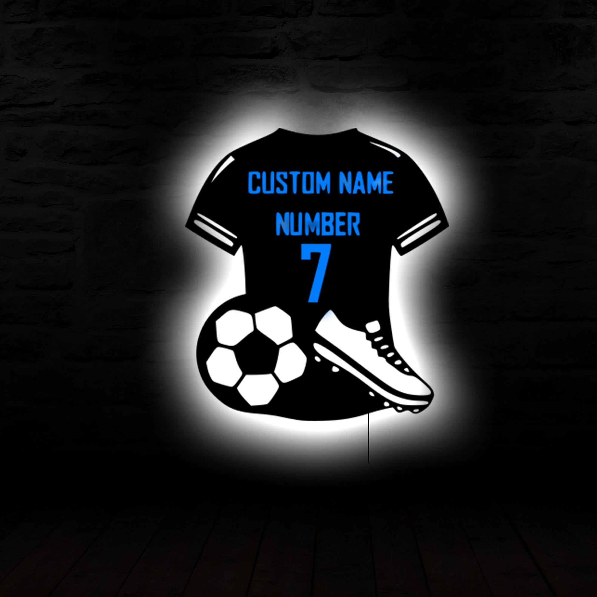 Personalized Led Sign Football Team Kit, Custom Name Football Shirt Led ...