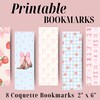 Set of 8 Coquette Printable Bookmarks Cute Pastel Digital Download Book ...