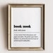 Book-nook Definition Print | Book Wall Art | Book Lover Print | Book ...